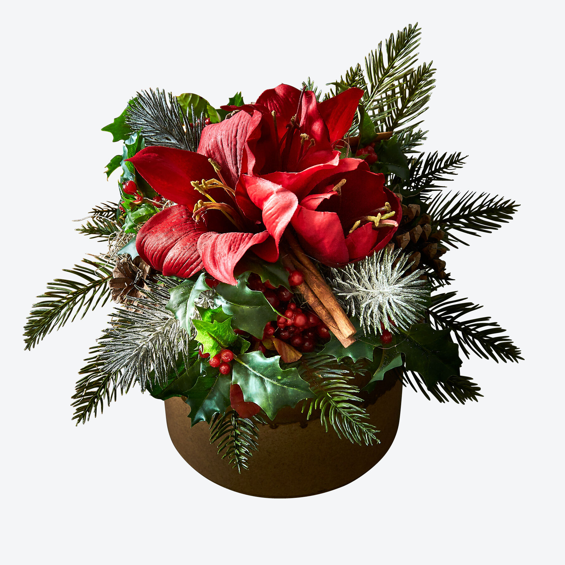 Klassischer Winterstrauß mit Amaryllis und Ilex - Julia Grote ...