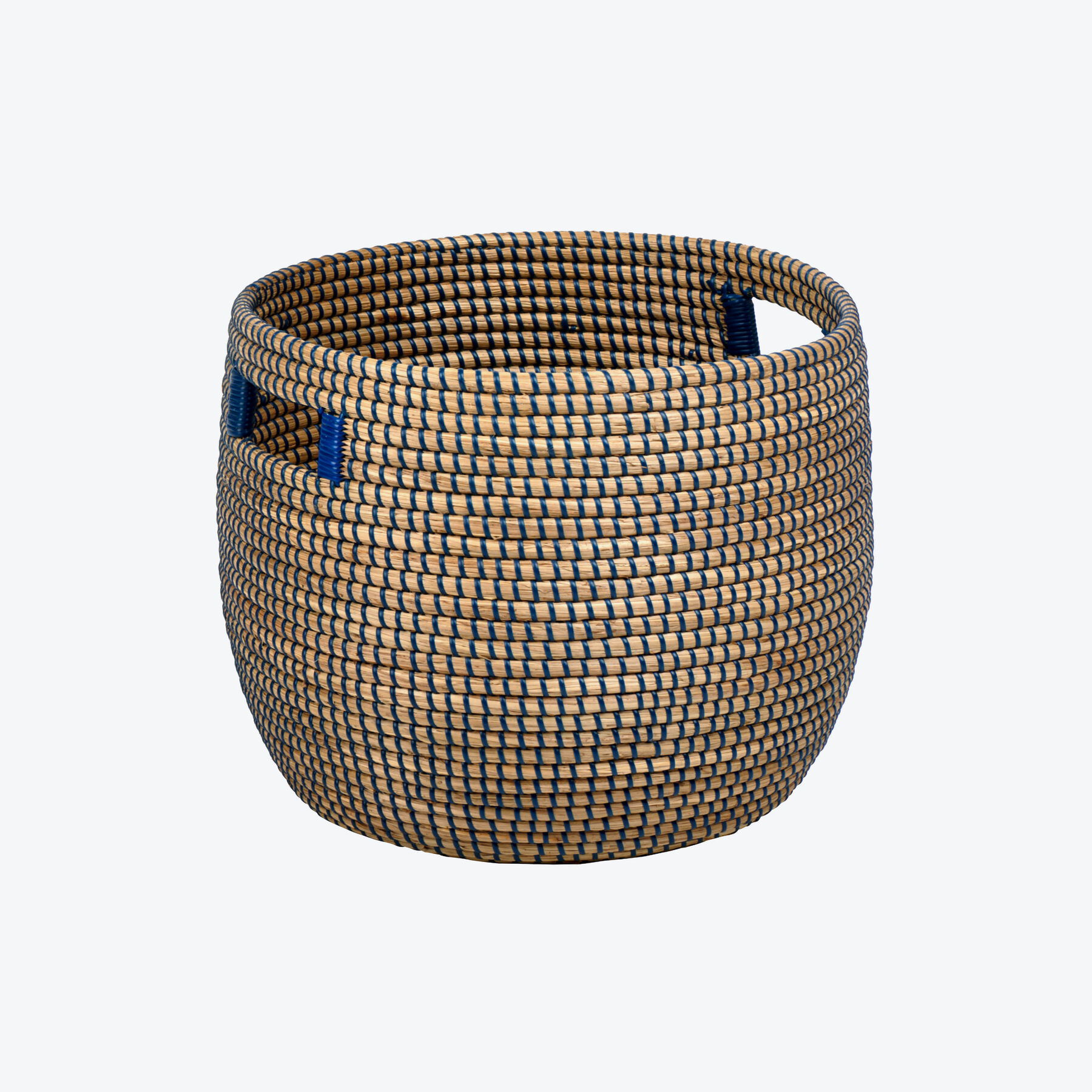 Lambert Korb Trian - Seegras, Ø/H ca. 36/31 cm, Natur/ Blau - Julia ...